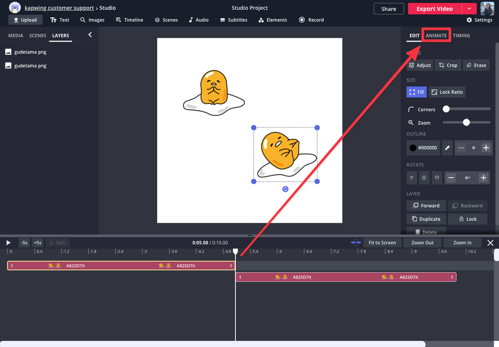 How to Add Transitions on Kapwing