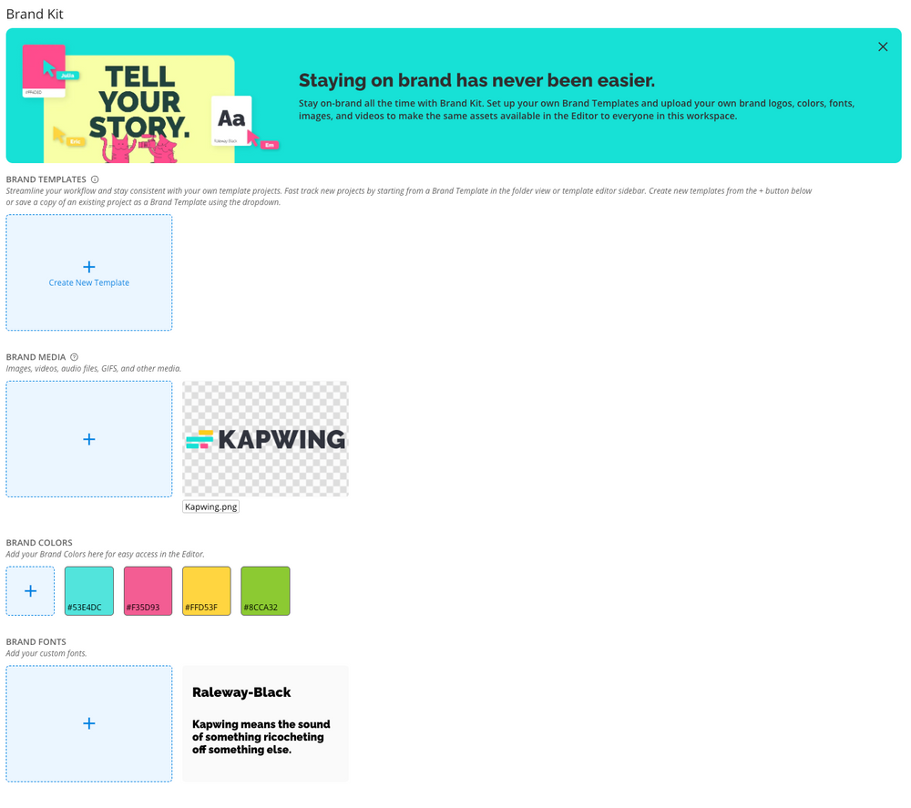 How to use Brand Kit and Brand Templates in Kapwing