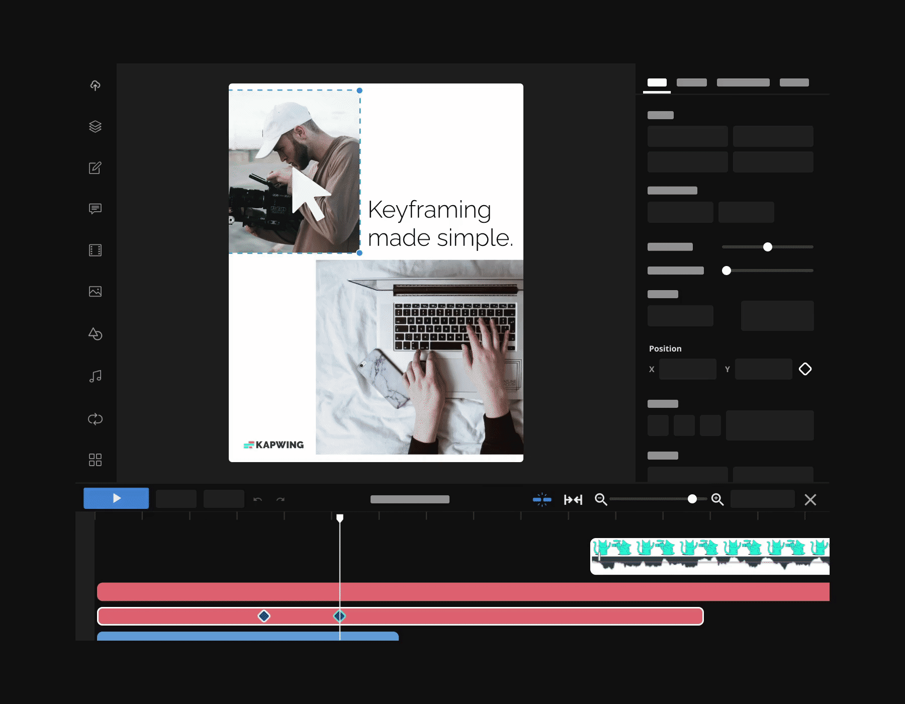 How to Add Keyframes on Kapwing
