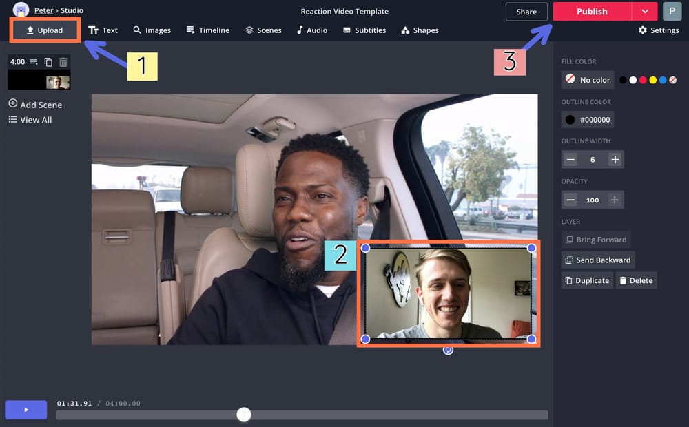 How to Record and Edit a Reaction Video in Your Browser