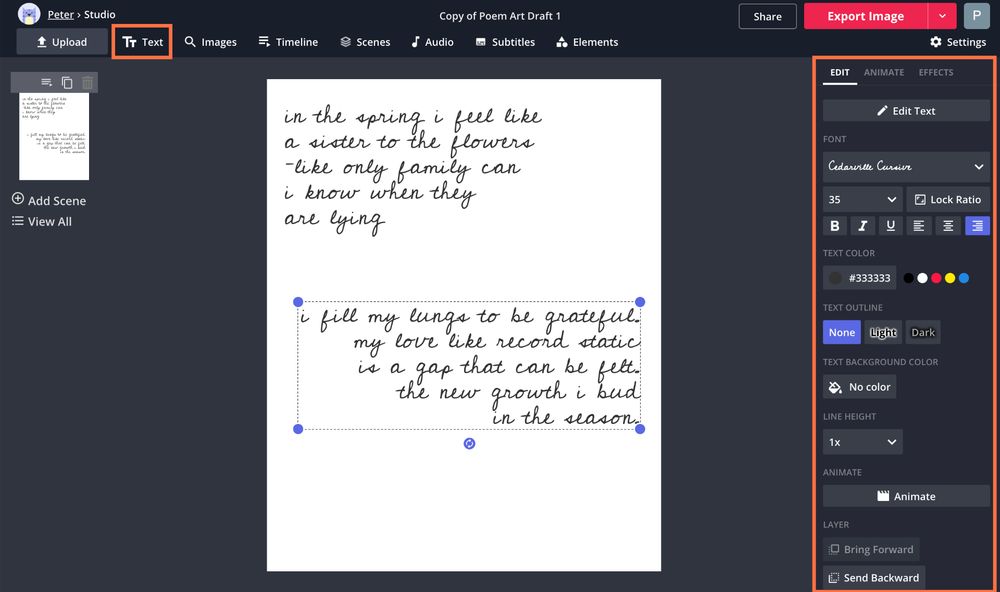 How to Make Aesthetic Poem Art Online