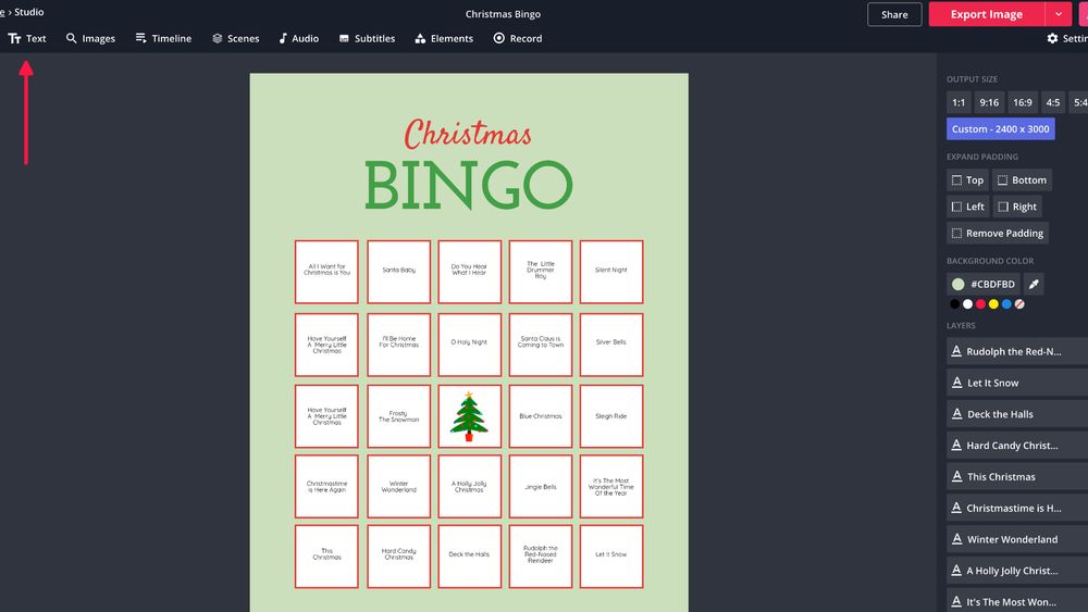 How to Make a Christmas Bingo Card (Free Template)