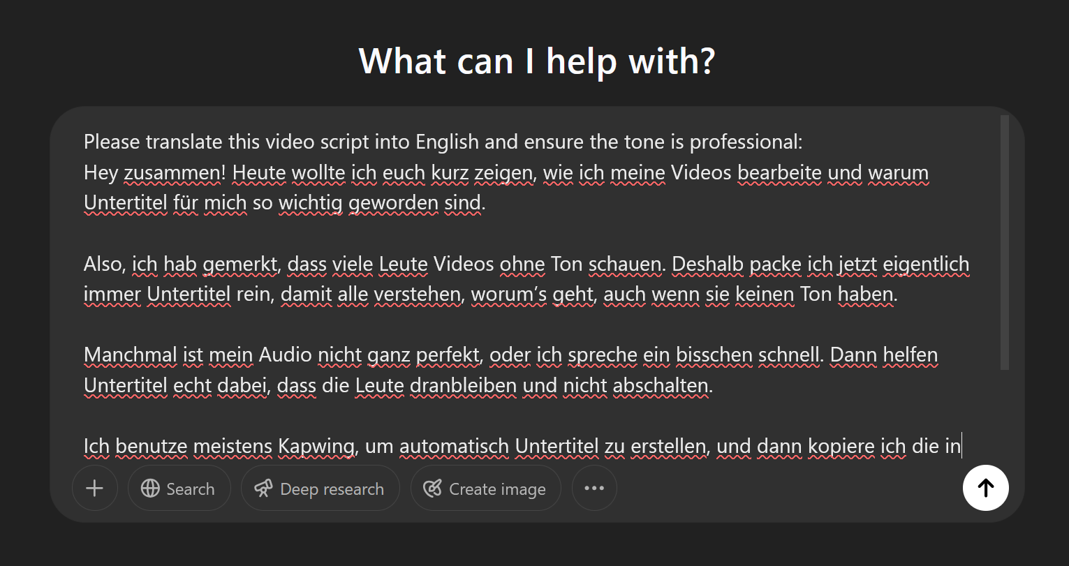 Using ChatGPT’s AI to Create, Edit, and Translate Subtitles