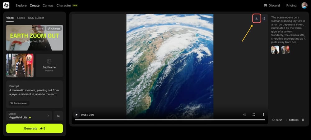 How to Make an AI Earth Zoom Out Video (Higgsfield AI)