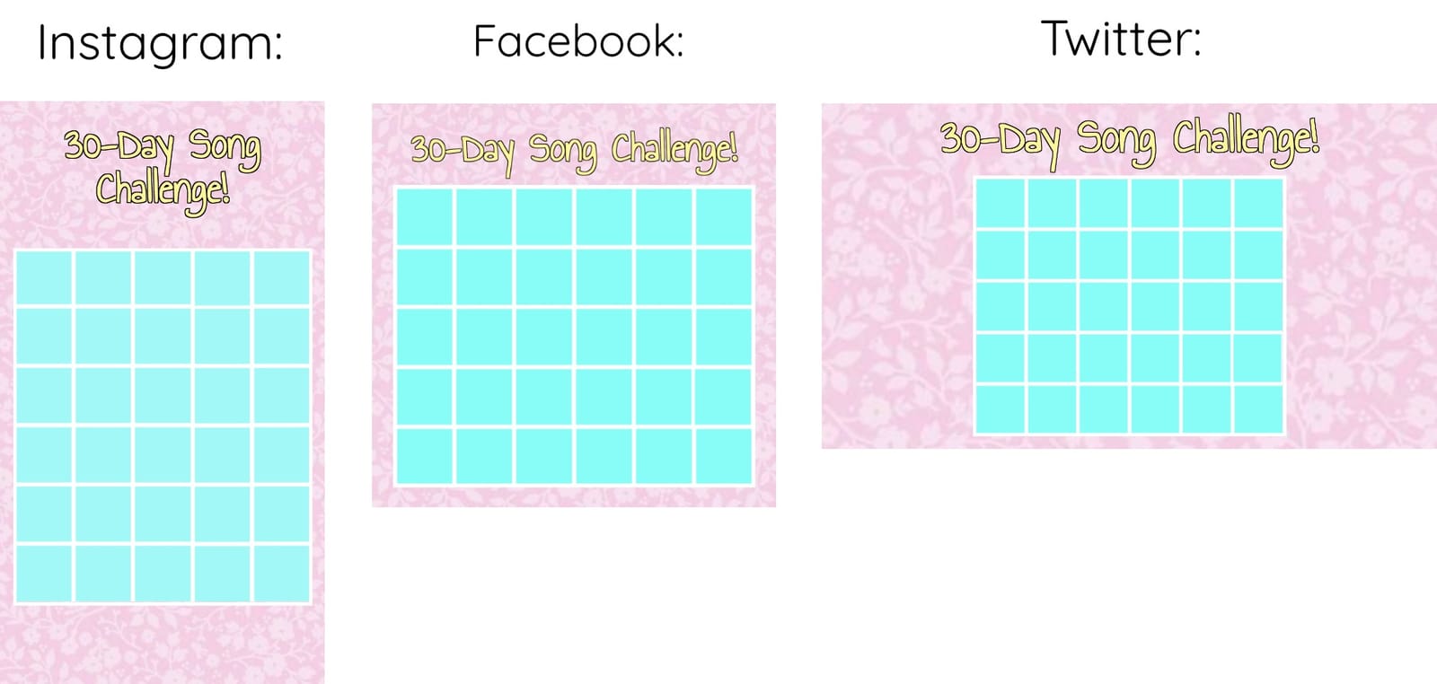 Make a 30 Day Challenge Template for Instagram, X, or Facebook