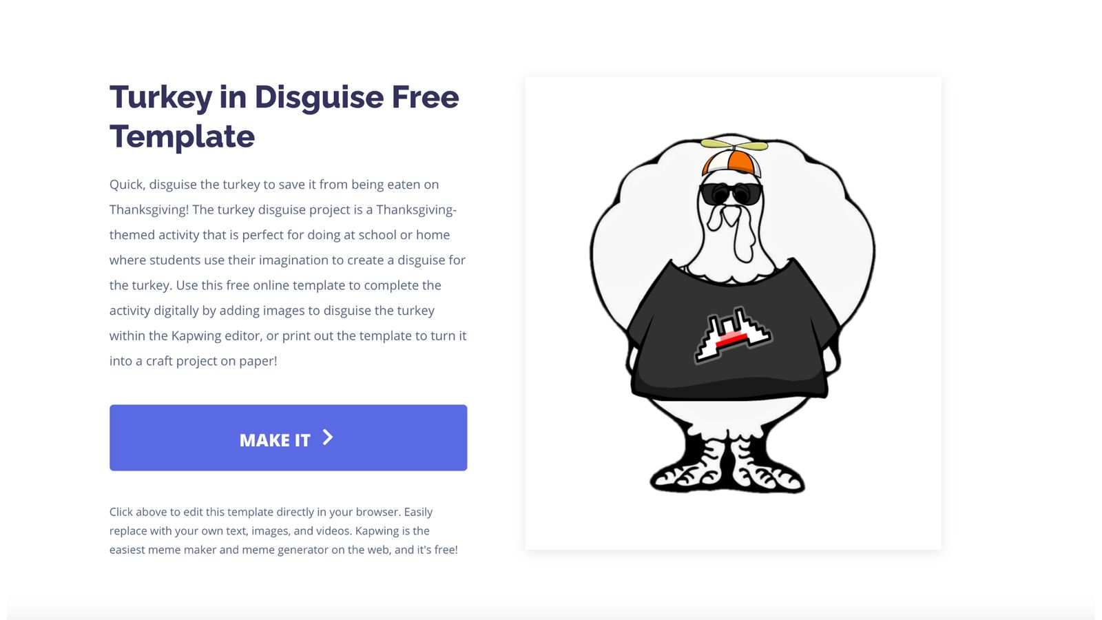 How to Make a Turkey in Disguise for Thanksgiving (Template Included)