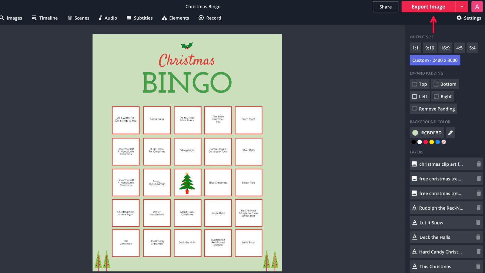 How to Make a Christmas Bingo Card (Free Template)