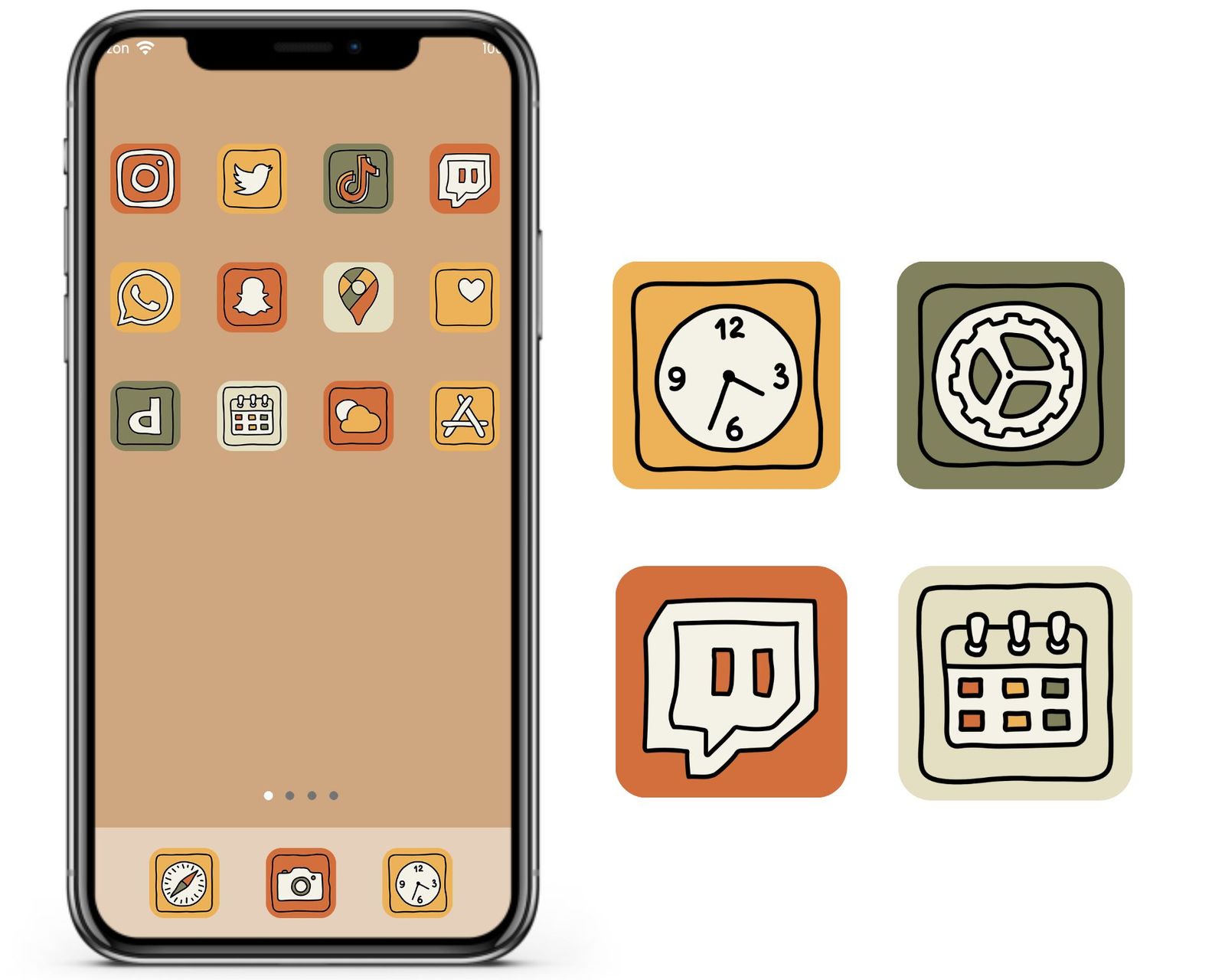 Aesthetic Fall App Icons for iPhone and Android