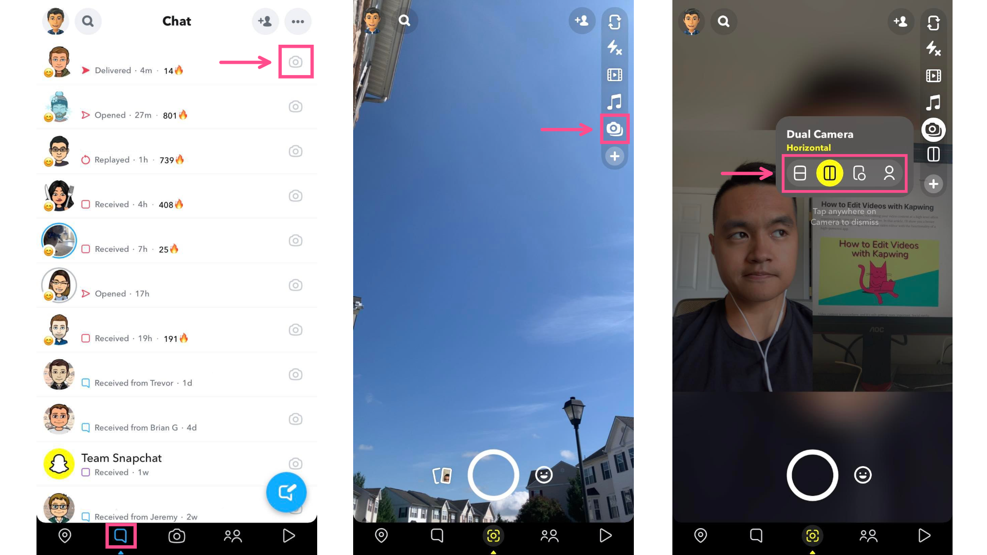 How to Use Dual Camera Mode in Snapchat