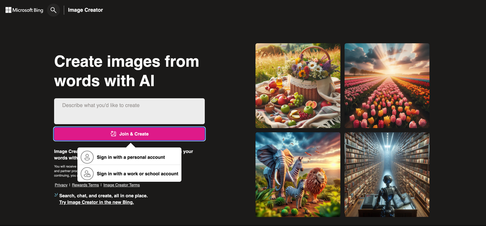 How To Use Microsoft Bing's AI Image Creator