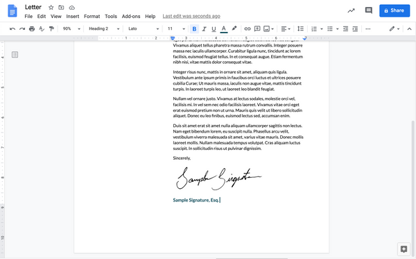 How to Add a Handwritten Signature to Word or Google Docs