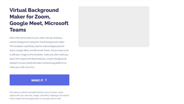 How to Make a Google Meet Virtual Background