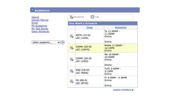 Create a College Schedule Online For Free
