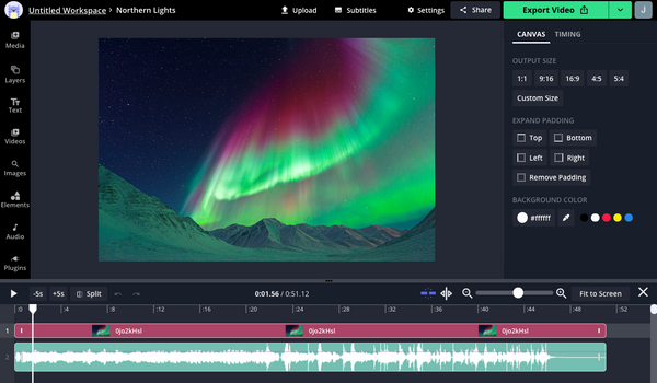 Add Music to Photos Using Kapwing