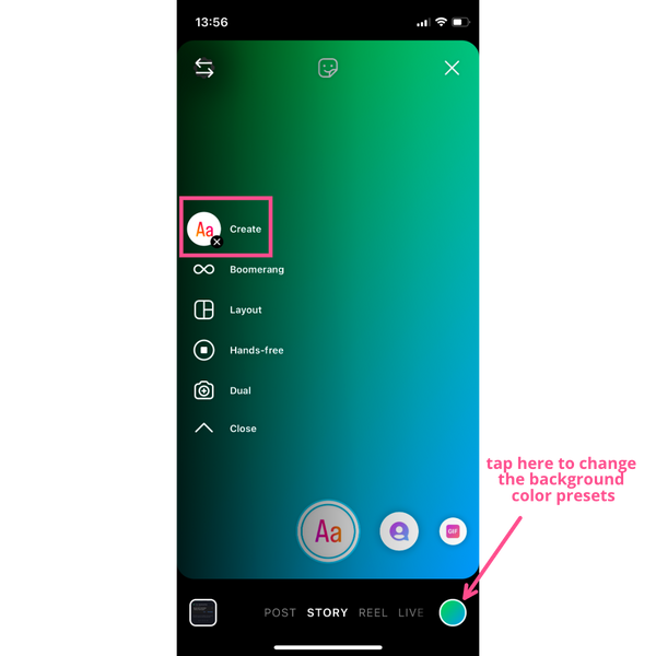 How to Change your Instagram Story Background Color