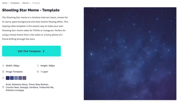 How to Make a Shooting Star Meme Video or GIF